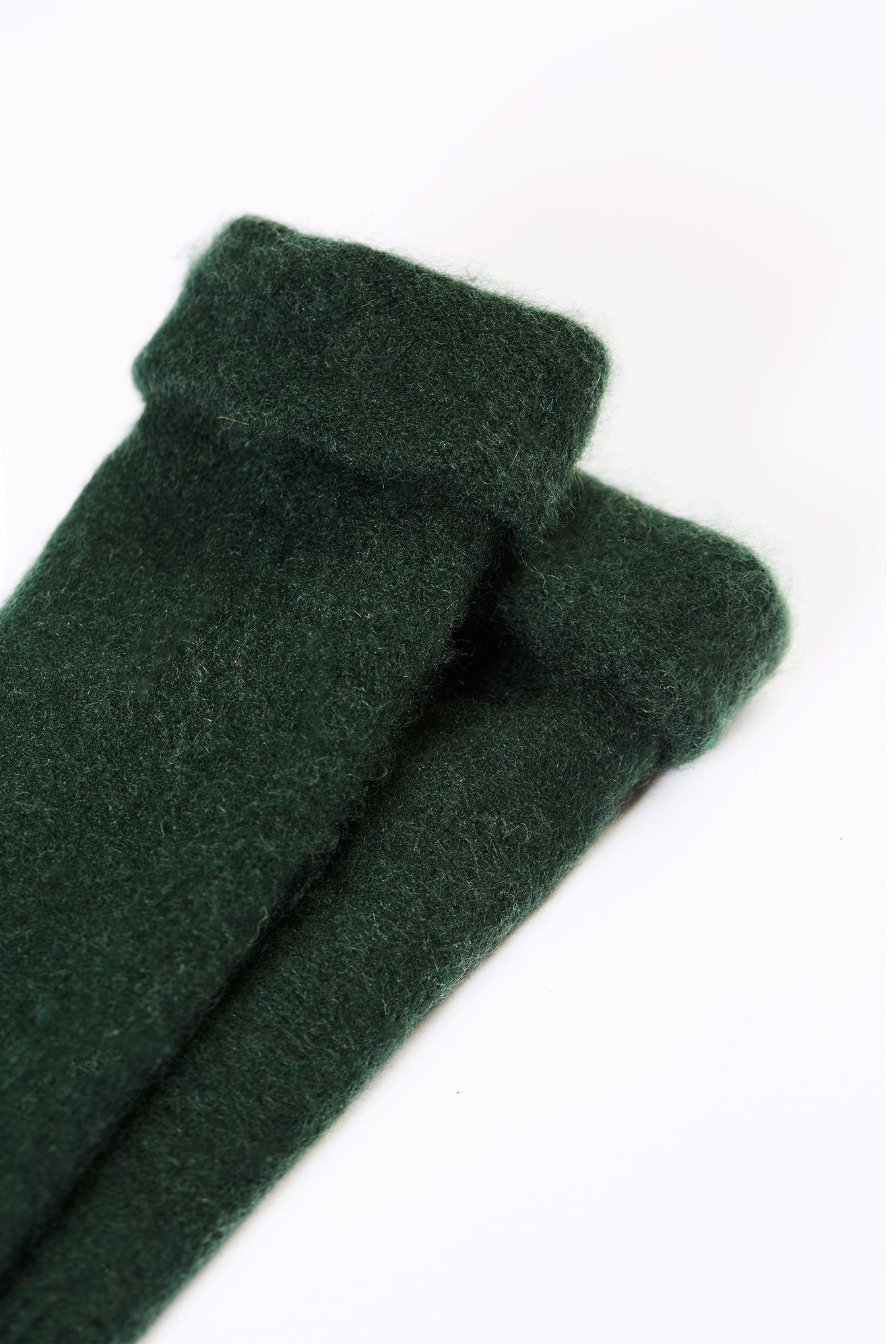 Ribbed Felted Cashmere Fingerless Gloves